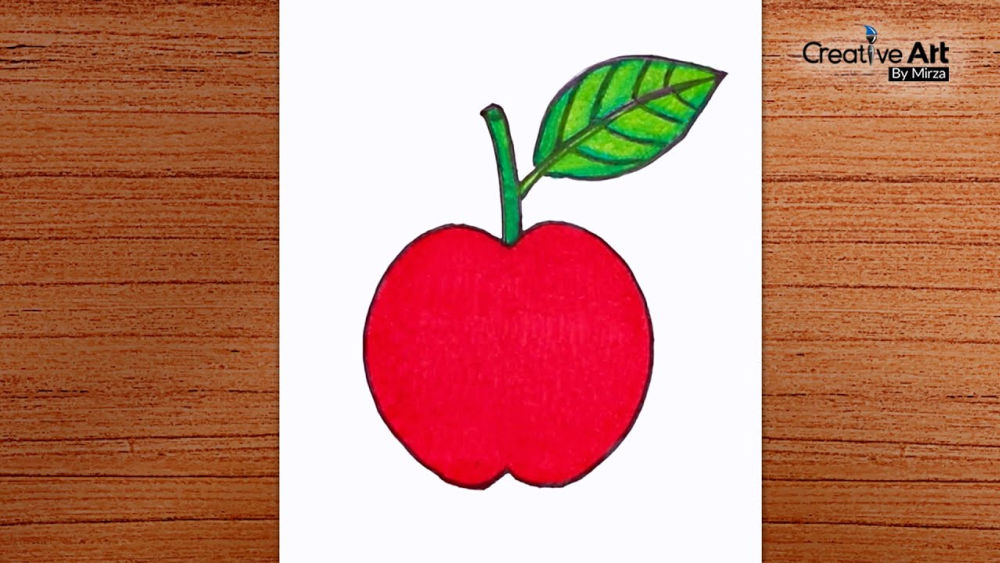 25 Easy Apple Drawing Ideas - How To An Draw Apple - Blitsy