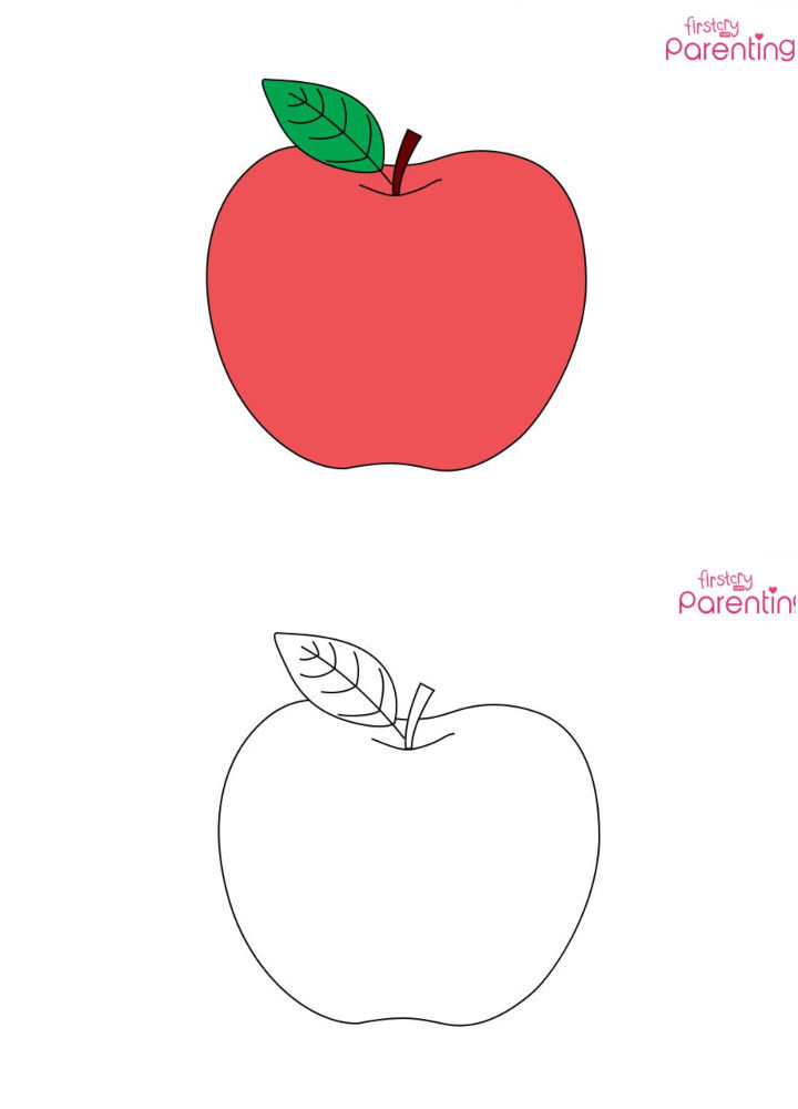 25 Easy Apple Drawing Ideas - How To An Draw Apple - Blitsy