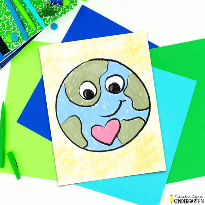 20 Easy Earth Drawing Ideas - How To Draw Earth - Blitsy