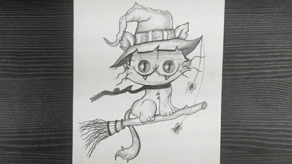 20 Easy Witch Drawing Ideas - How To Draw A Witch - Blitsy