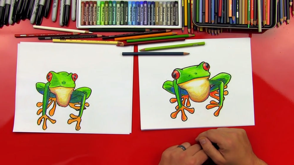 20 Easy Frog Drawing Ideas - How To Draw A Frog - Blitsy