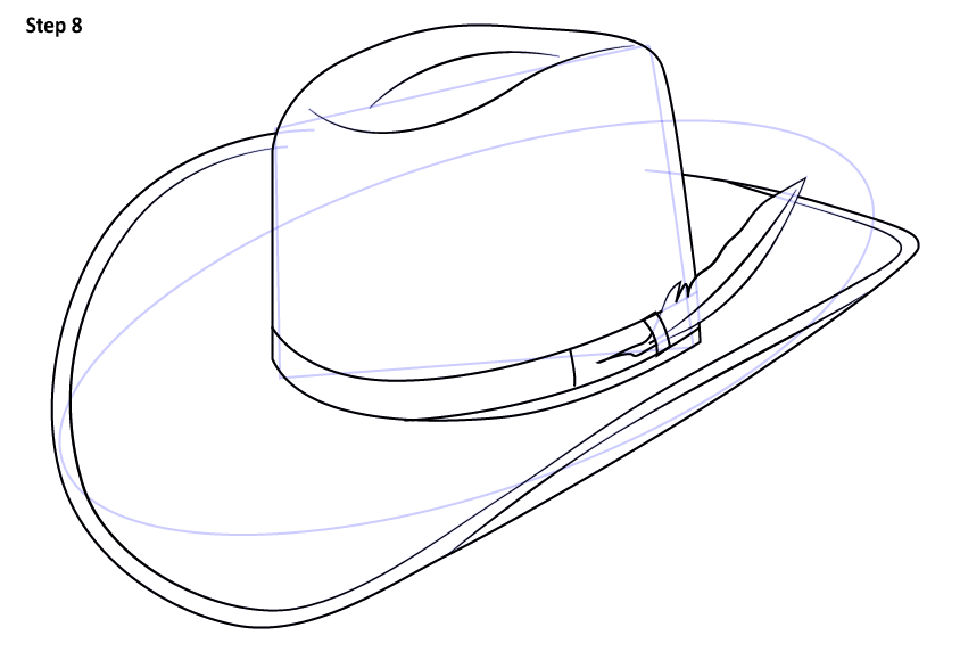 Easy Steps to Draw a Cowboy Hat - Anthony Monsun