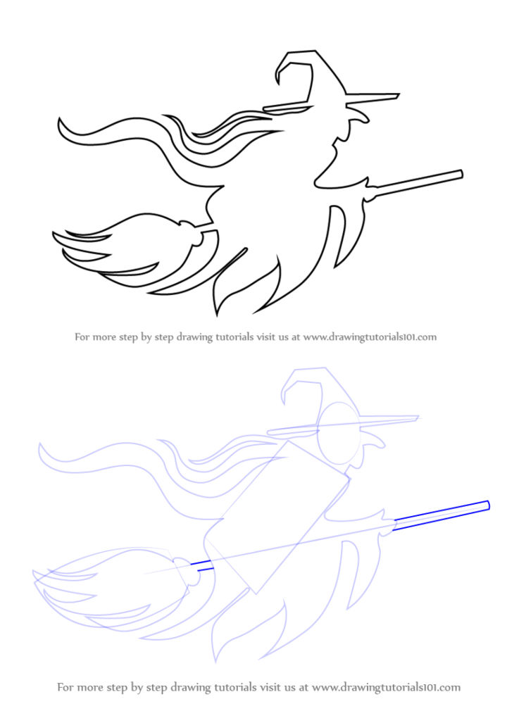 20 Easy Witch Drawing Ideas - How To Draw A Witch - Blitsy