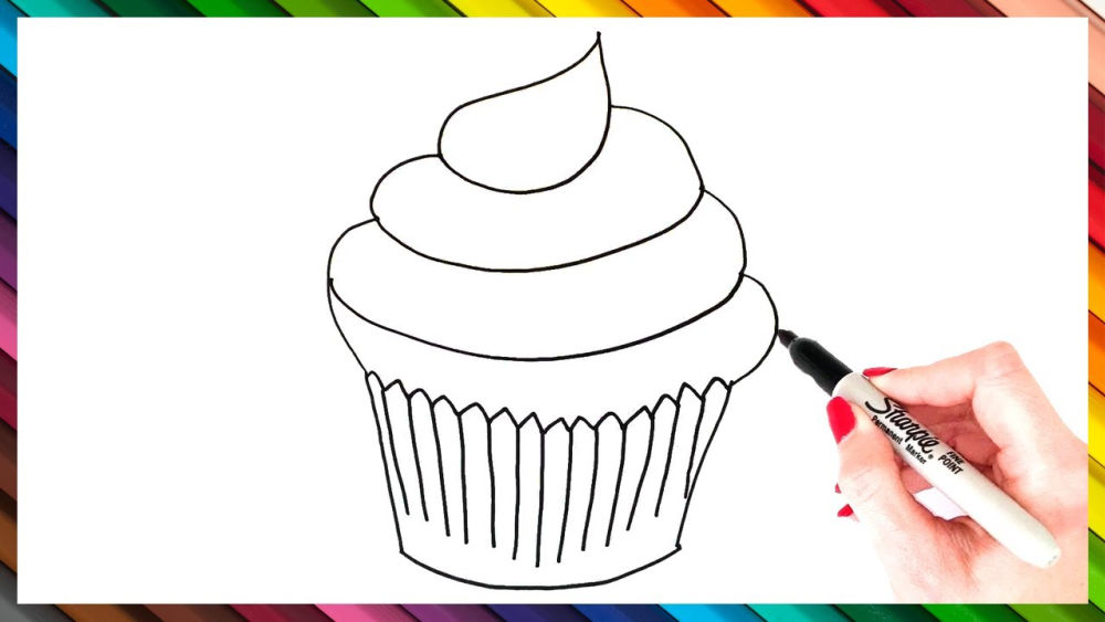 20 Easy Cupcake Drawing Ideas - How to Draw a Cupcake