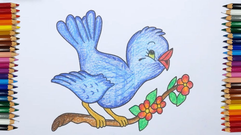 30 Easy Bird Drawing Ideas - How To Draw A Bird - Blitsy