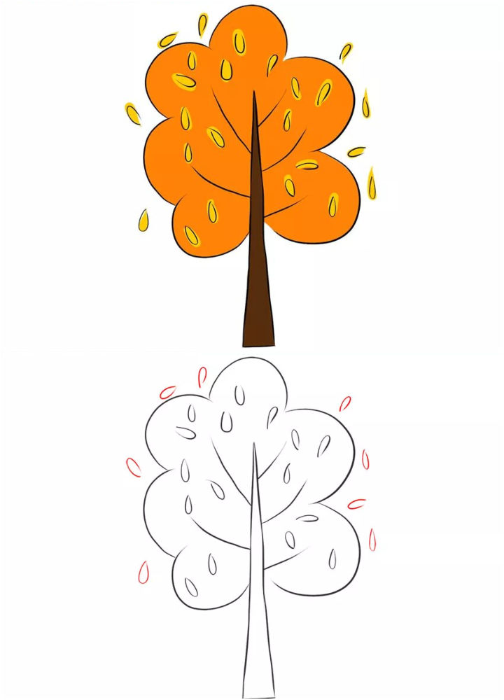 40 Easy Tree Drawing Ideas - How To Draw A Tree - Blitsy