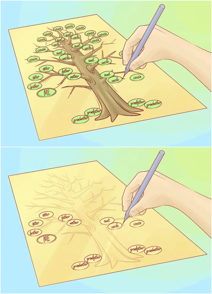 40 Easy Tree Drawing Ideas - How To Draw A Tree - Blitsy