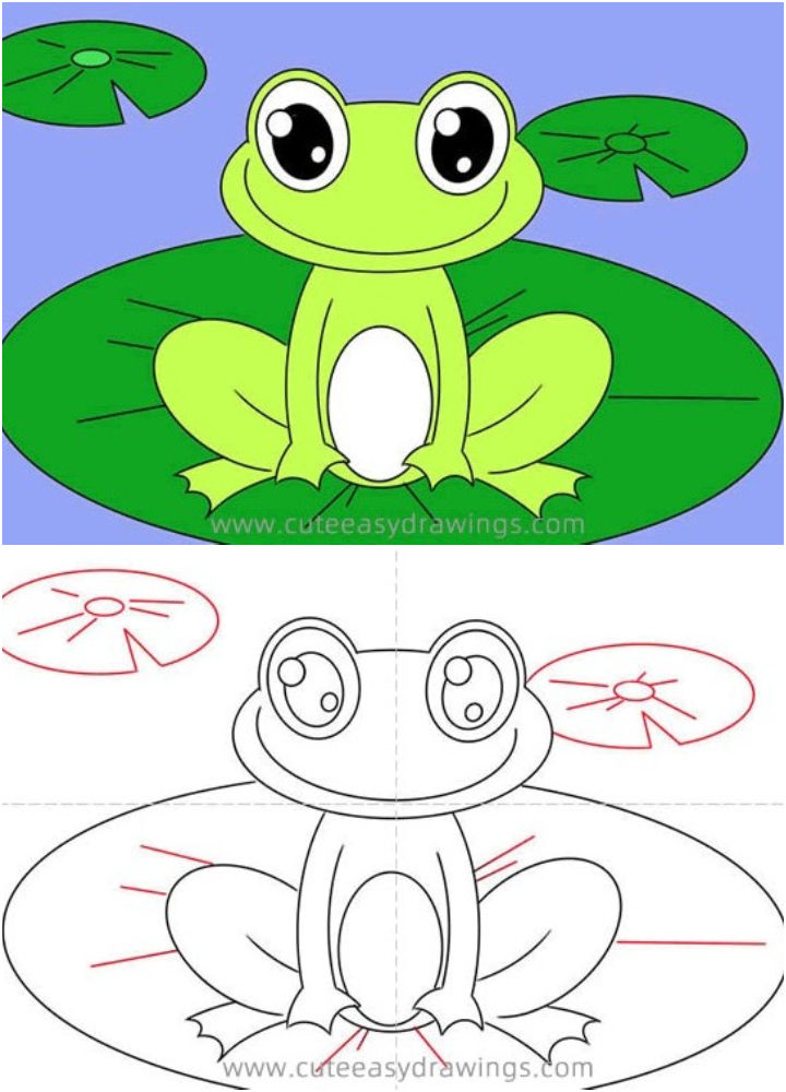 20 Easy Frog Drawing Ideas - How To Draw A Frog - Blitsy