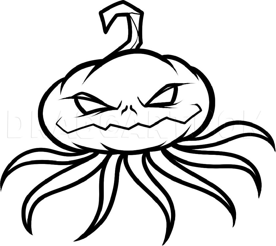 25 Easy Pumpkin Drawing Ideas - How To Draw A Pumpkin - Blitsy