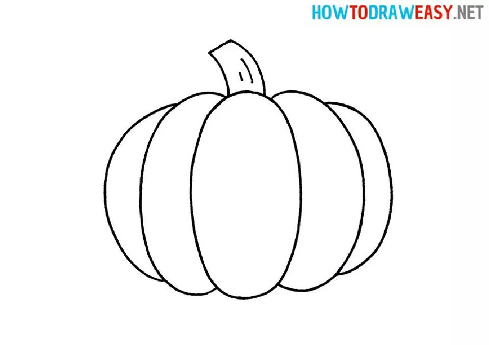 25 Easy Pumpkin Drawing Ideas - How To Draw A Pumpkin - Blitsy