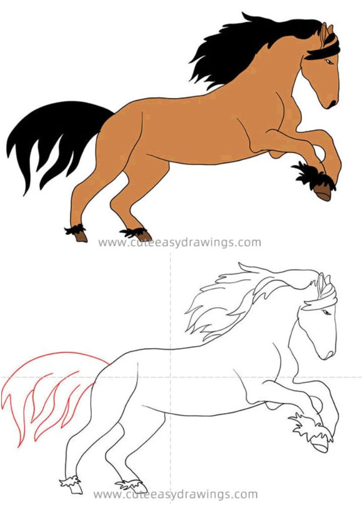 25 Easy Horse Drawing Ideas - How To Draw A Horse - Blitsy