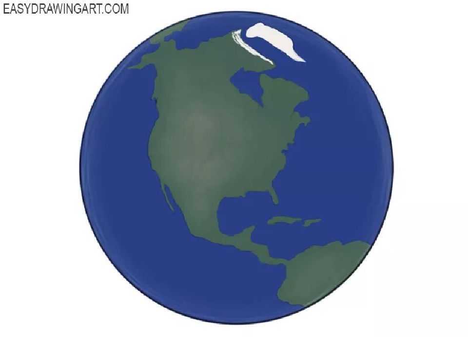 20 Easy Earth Drawing Ideas - How To Draw Earth - Blitsy