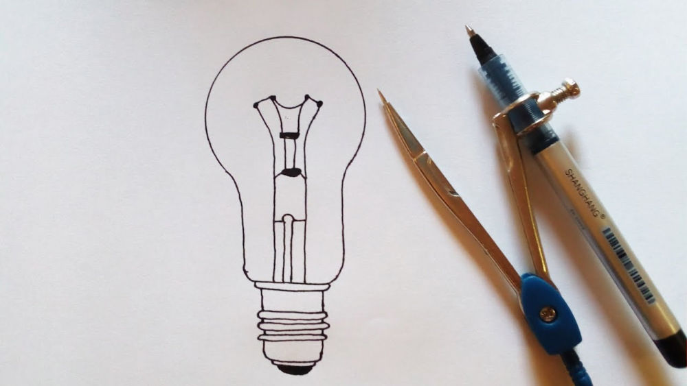 20 Easy Light Bulb Drawing Ideas - How To Draw A Bulb