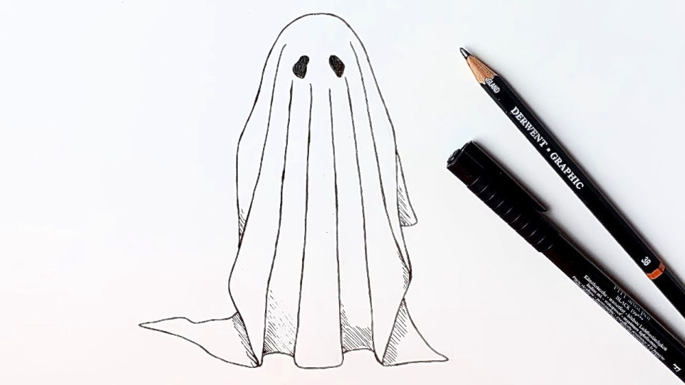 20 Cute Ghost Drawing Ideas - How To Draw A Ghost - Blitsy