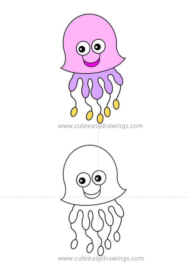 20 Easy Jellyfish Drawing Ideas - How to Draw a Jellyfish