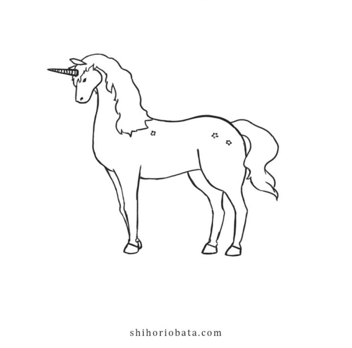 30 Easy Unicorn Drawing Ideas - How to Draw a Unicorn - Blitsy