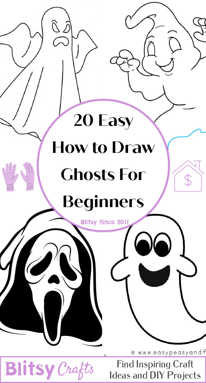 20 Cute Ghost Drawing Ideas - How To Draw A Ghost - Blitsy