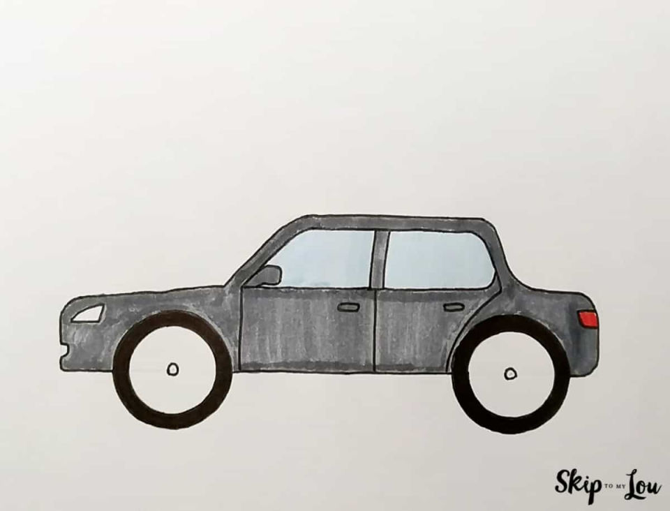 25 Easy Car Drawing Ideas - How to Draw a Car - Blitsy