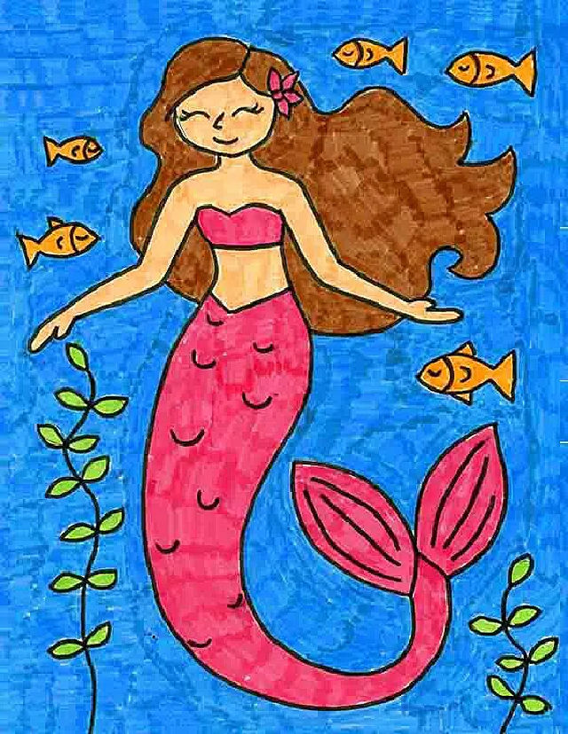 20 Easy Mermaid Drawing Ideas - How To Draw A Mermaid