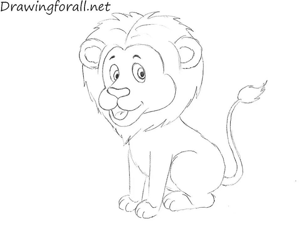 25 Easy Lion Drawing Ideas - How to Draw a Lion