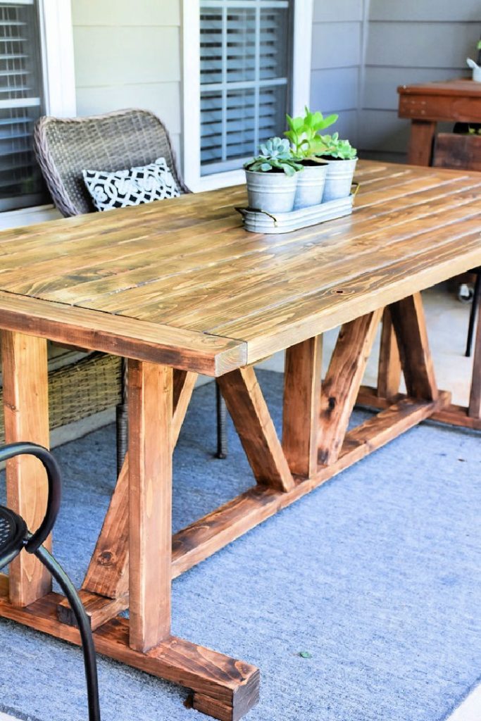 30 Free DIY Outdoor Table Plans (2024 Updated) - Blitsy