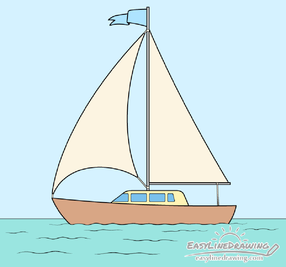 20 Easy Boat Drawing Ideas - How to Draw a Boat - Blitsy