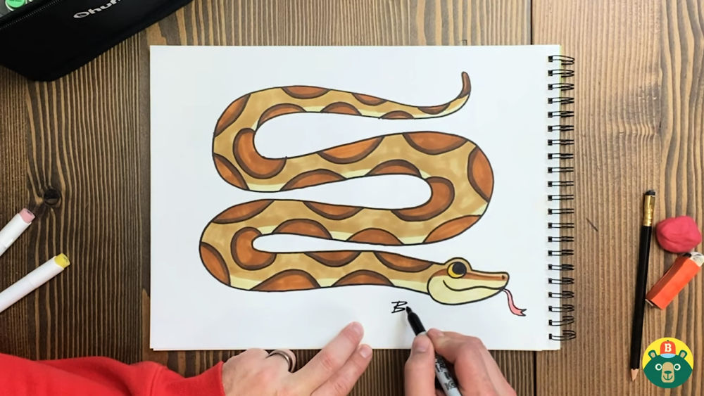 25 Easy Snake Drawing Ideas - How to Draw a Snake - Blitsy