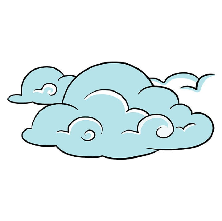 20 Easy Cloud Drawing Ideas - How To Draw A Cloud - Blitsy