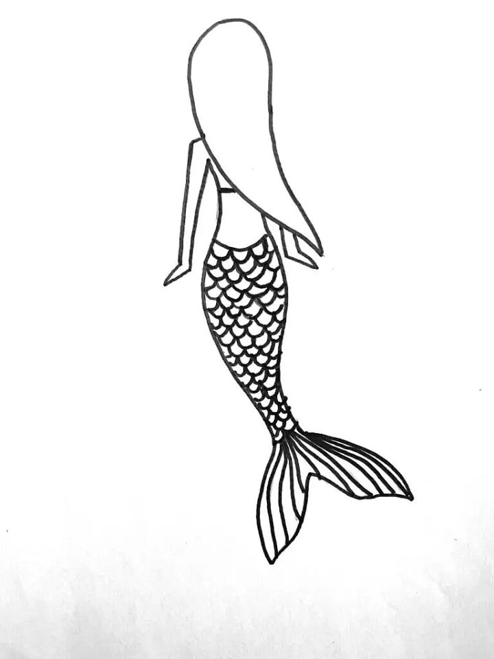 20 Easy Mermaid Drawing Ideas - How To Draw A Mermaid