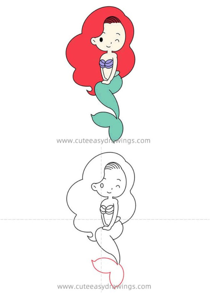 20 Easy Mermaid Drawing Ideas - How To Draw A Mermaid
