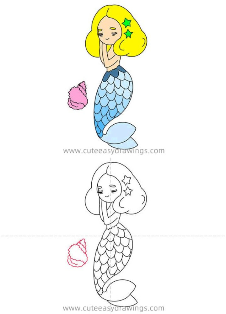 20 Easy Mermaid Drawing Ideas - How To Draw A Mermaid