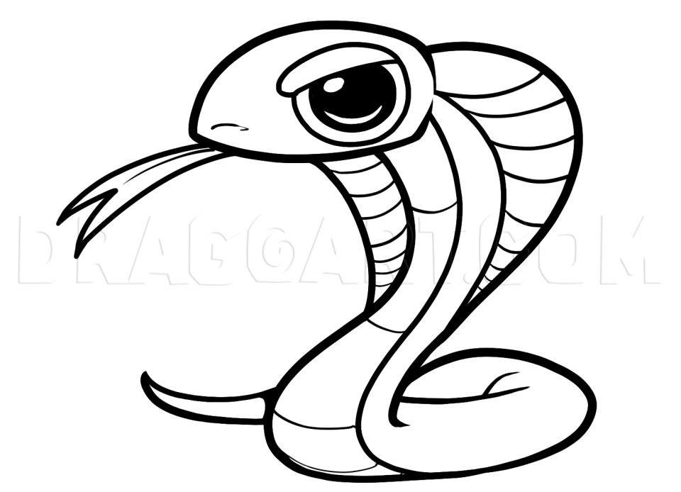 25 Easy Snake Drawing Ideas - How to Draw a Snake - Blitsy
