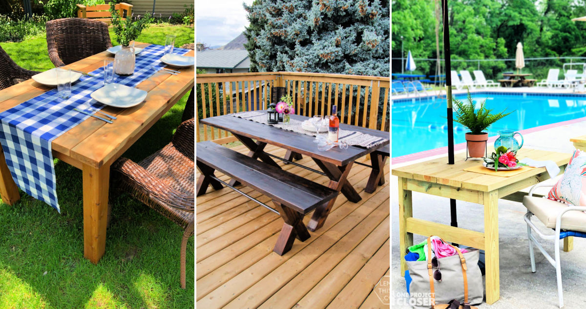 30 Free DIY Outdoor Table Plans (2024 Updated) - Blitsy