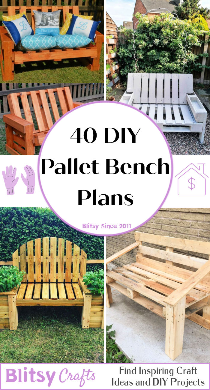 40 DIY Wood Pallet Bench Plans and Ideas - Blitsy