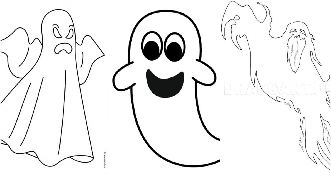 20 Cute Ghost Drawing Ideas - How To Draw A Ghost - Blitsy