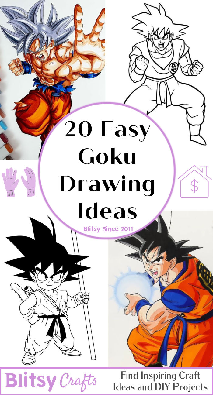 20 Easy Goku Drawing Ideas -How To Draw A Goku - Blitsy