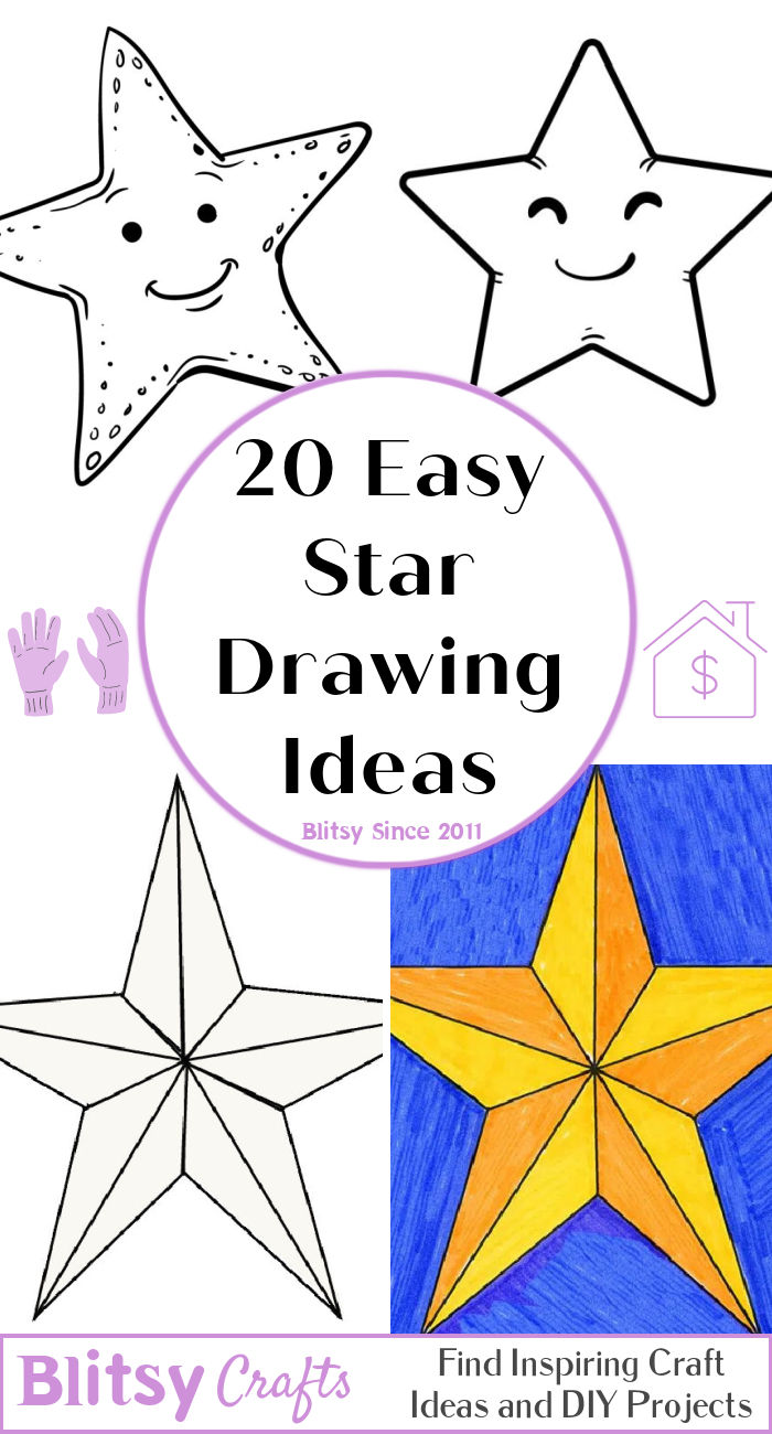 20 Easy Star Drawing Ideas - How To Draw A Star - Blitsy