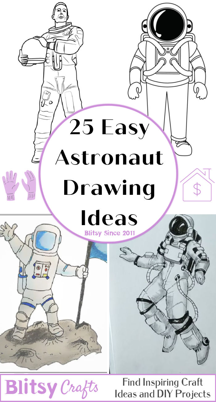 25 Easy Astronaut Drawing Ideas - How to Draw