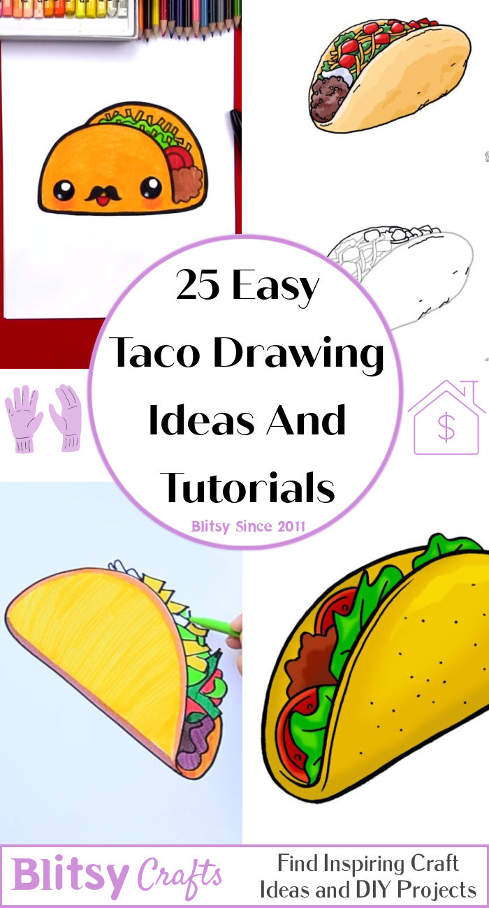 Taco Drawing - Step by Step Instructions - Blitsy
