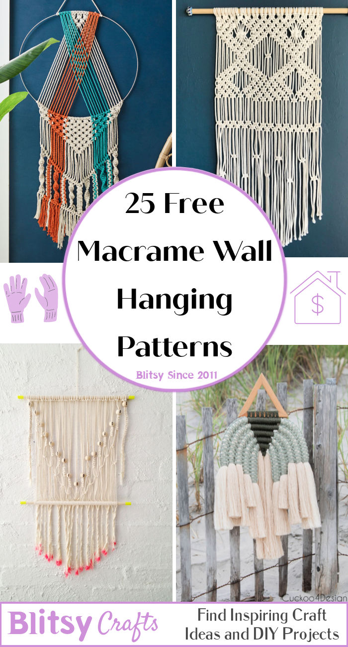 25 Free Macrame Wall Hanging Patterns to Elevate Your Decor - Blitsy