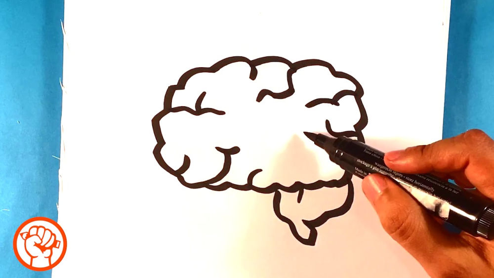 20 Easy Brain Drawing Ideas - How to Draw a Brain - Blitsy