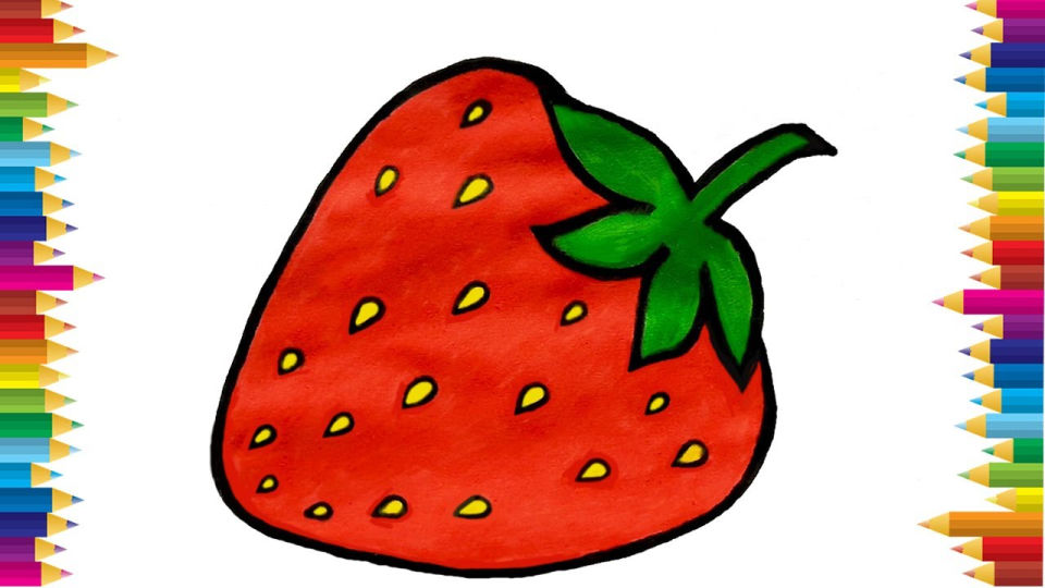 20 Easy Strawberry Drawing Ideas - How to Draw a Strawberry
