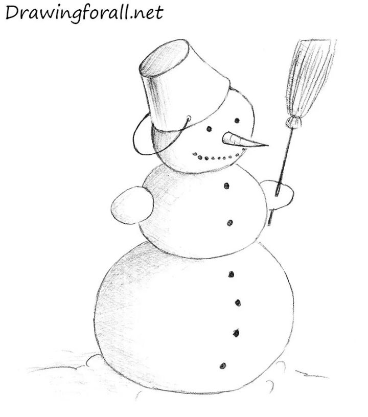 25 Easy Snowman Drawing Ideas - How to Draw a Snowman