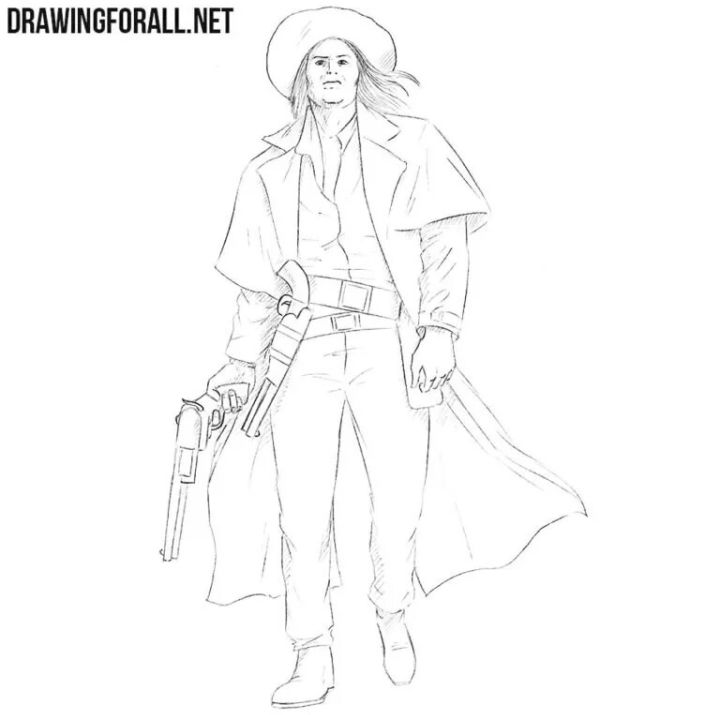 25 Easy Cowboy Drawing Ideas - How to Draw a Cowboy