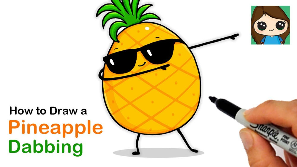 25 Easy Pineapple Drawing Ideas - How to Draw a Pineapple