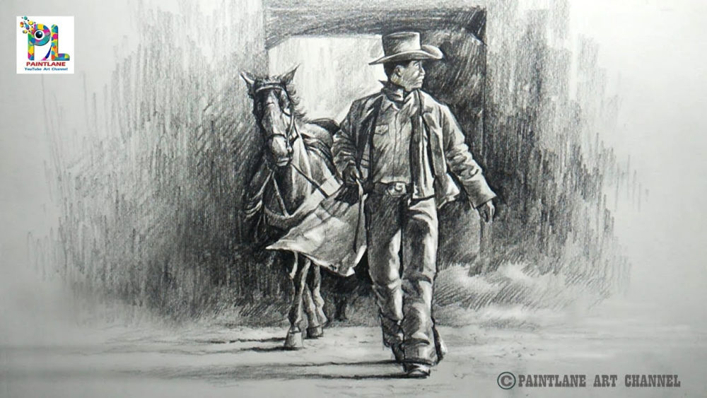 25 Easy Cowboy Drawing Ideas - How to Draw a Cowboy