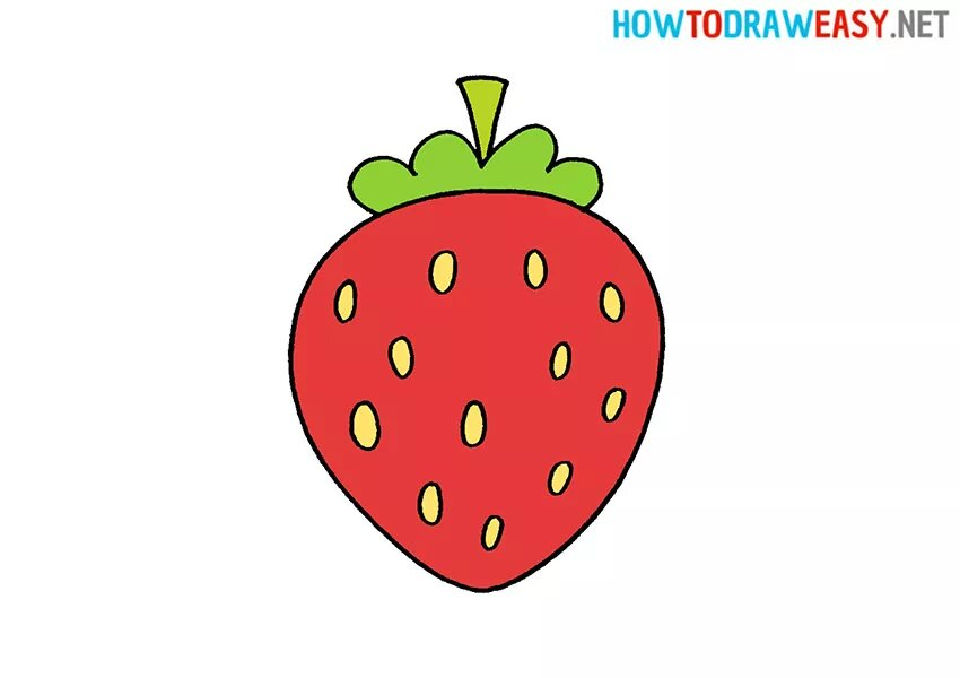 20 Easy Strawberry Drawing Ideas - How to Draw a Strawberry