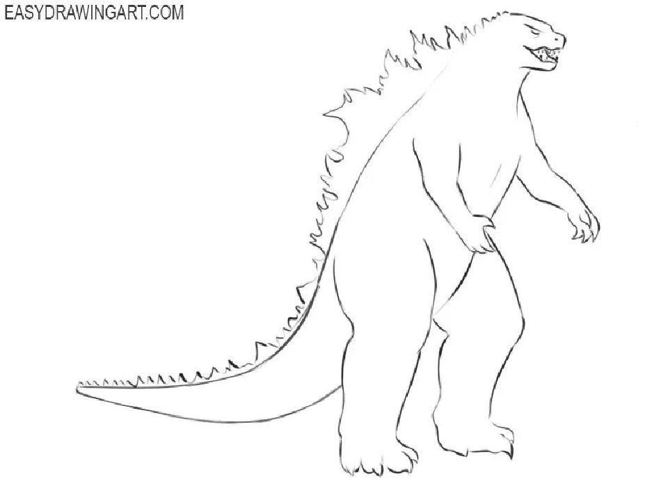 25 Easy Godzilla Drawing Ideas - How to Draw Godzilla