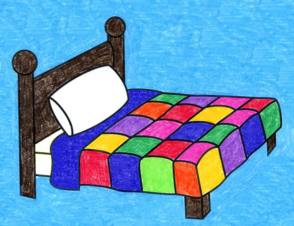 25 Easy Bed Drawing Ideas - How to Draw a Bed