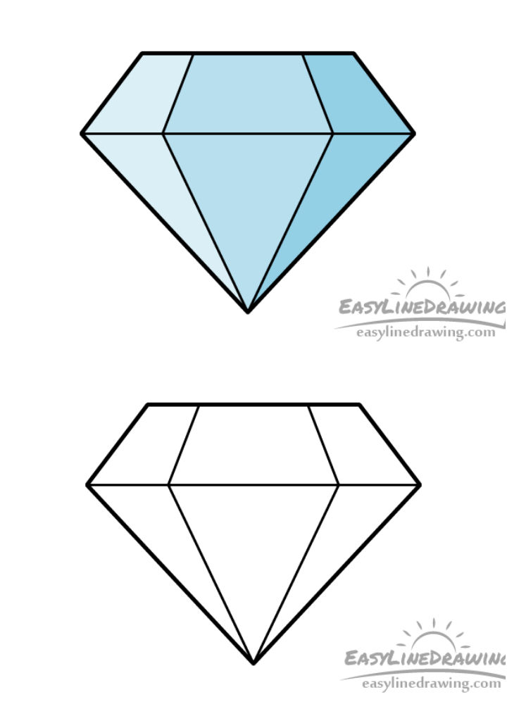 25 Easy Diamond Drawing Ideas - How to Draw